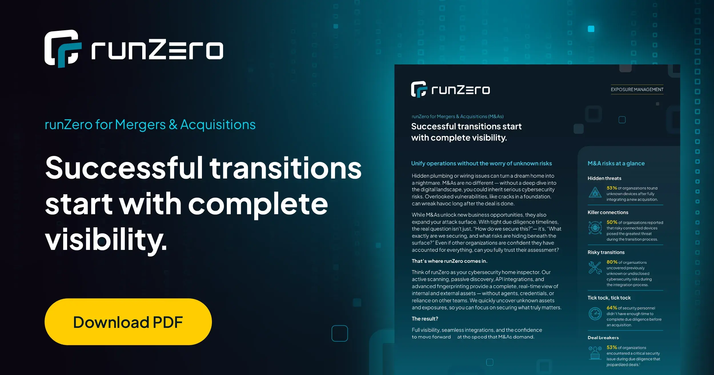 runZero for Mergers and Acquisitions (M&As) - Solution Brief