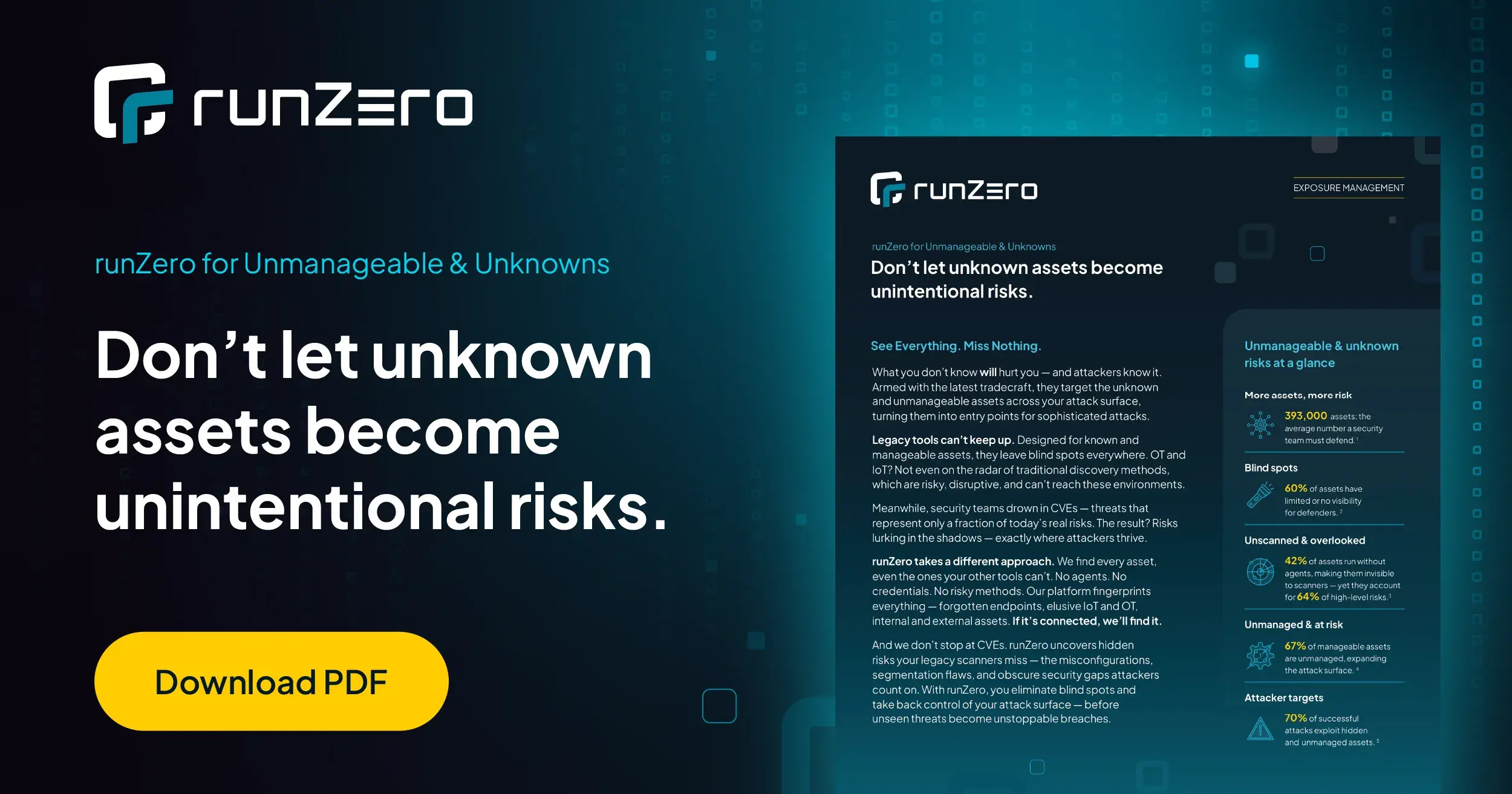 runZero for Unmanageable & Unknowns - Solution Brief